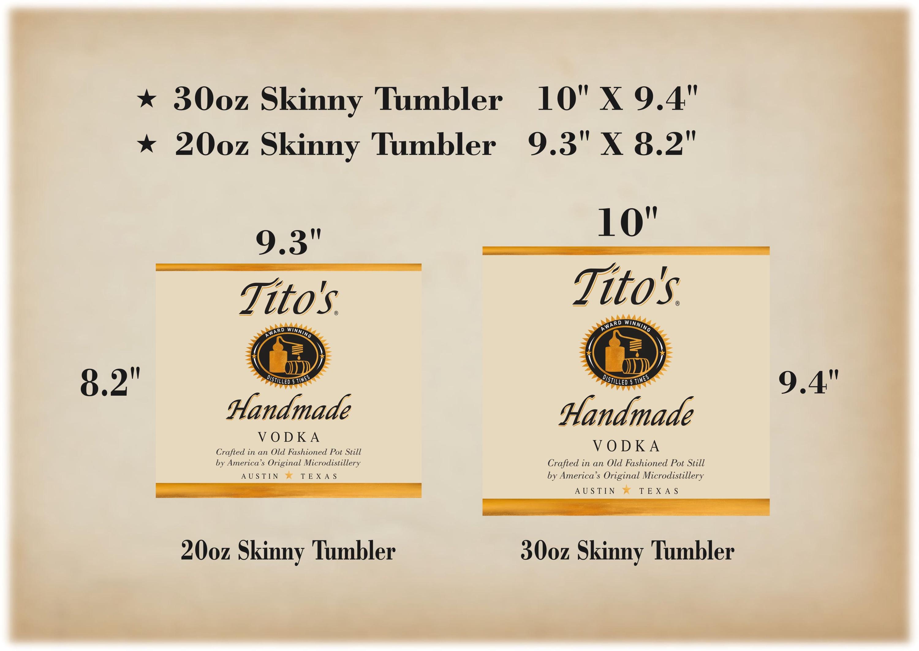 Tito's Tumbler Wrap, Tito's Label Png, Titos Tumbler Vodka Sublimation ...