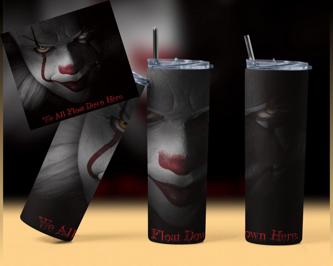 IT Pennywise, You'll Float Too PNG, Tumbler Penny Wise, Scary Halloween ...