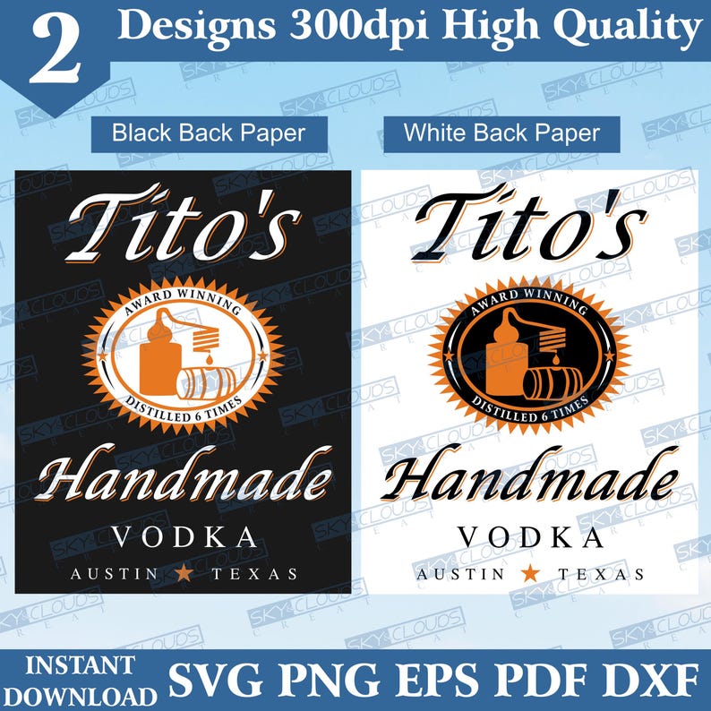 Tito's Svg, Titos Vodka Sublimation Design, Tito's Vodka Vector ...