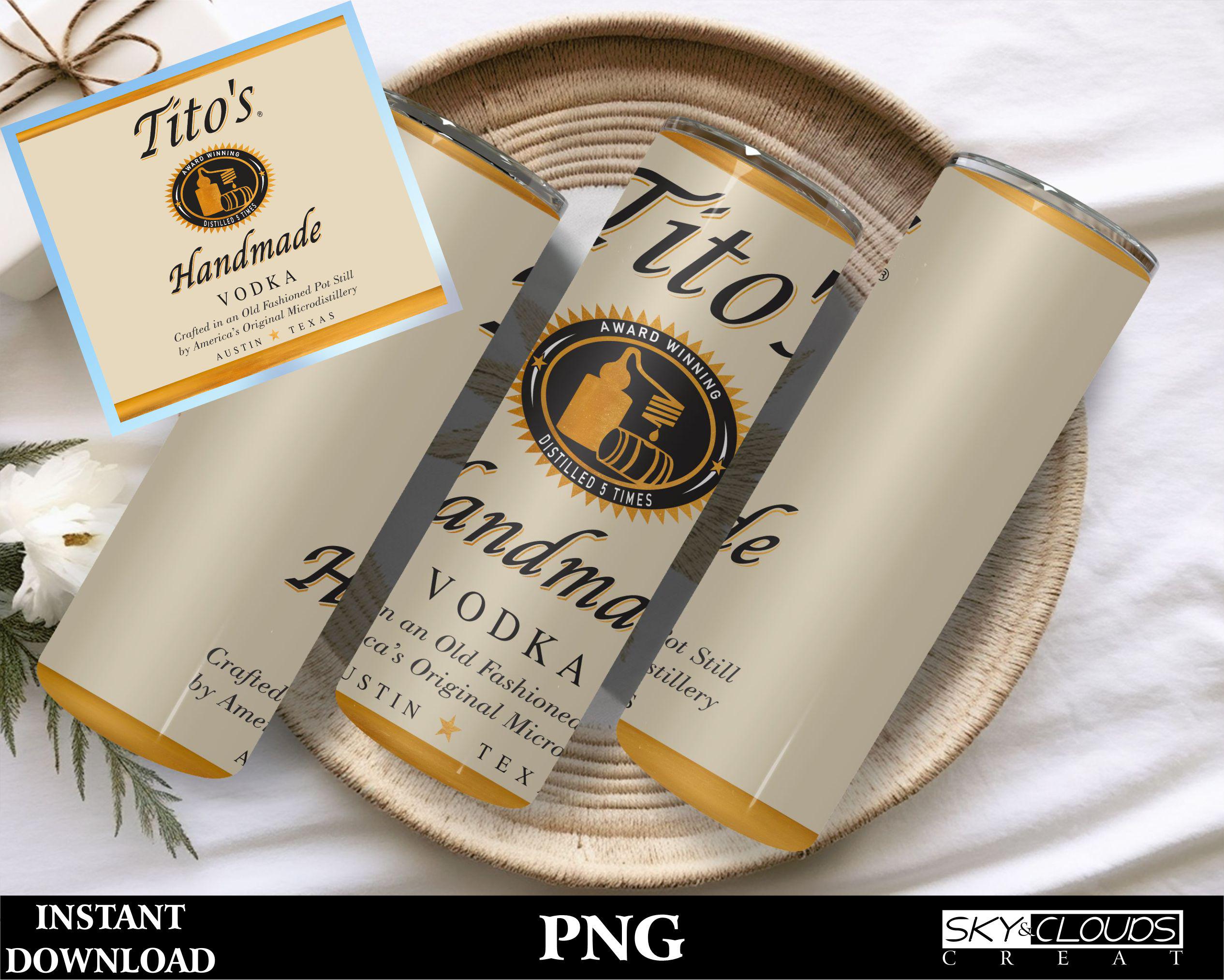 Tito's Tumbler Wrap, Tito's Label Png, Titos Tumbler Vodka Sublimation ...