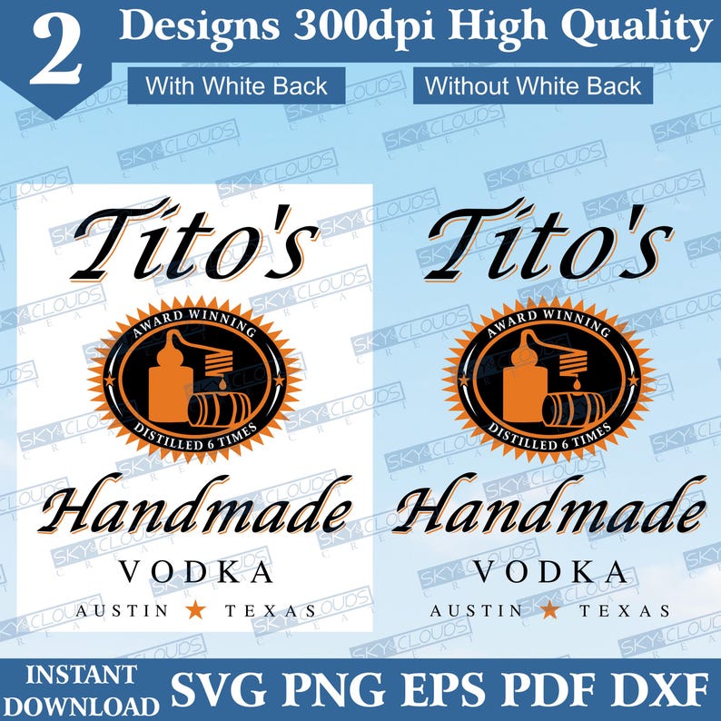 Tito's Svg, Titos Vodka Sublimation Design, Tito's Vodka Vector ...