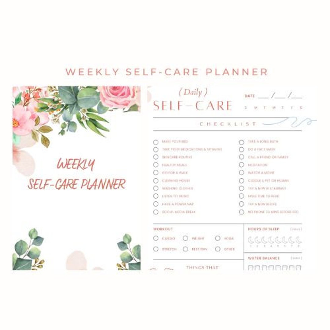 Weekly Self-care Planner - Etsy