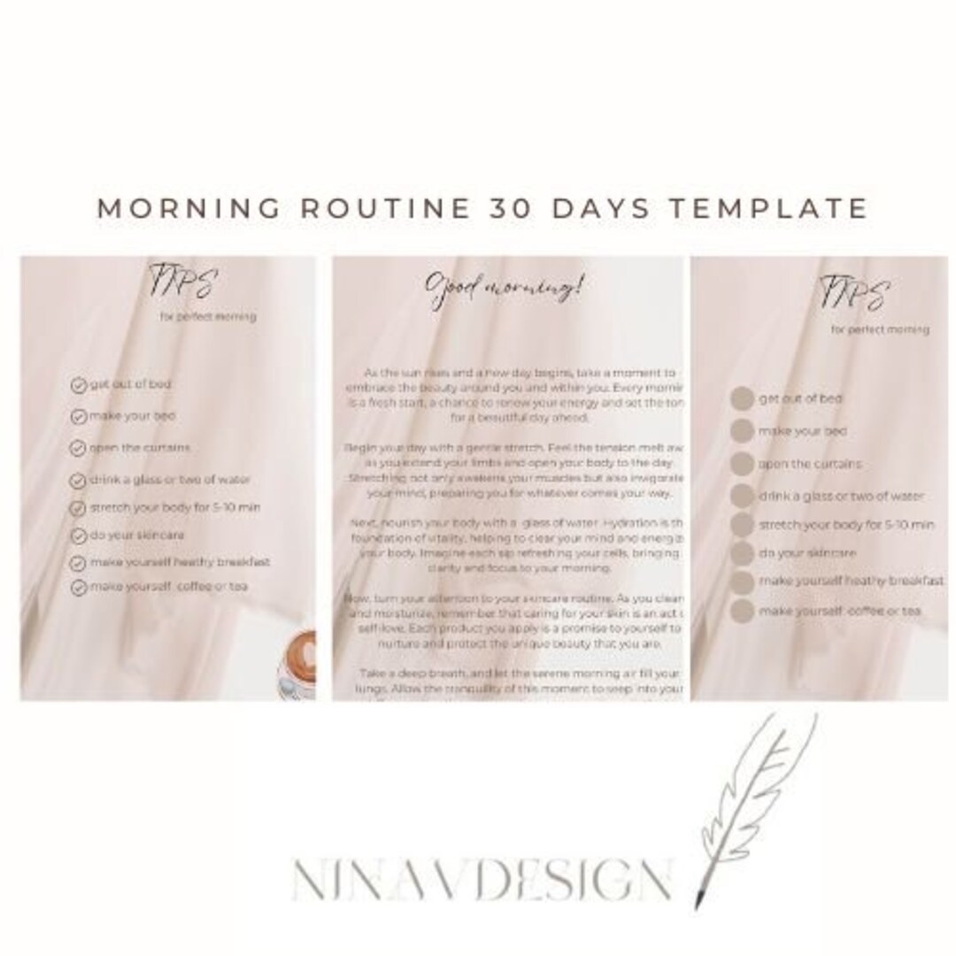Morning Habit Tracker - Etsy