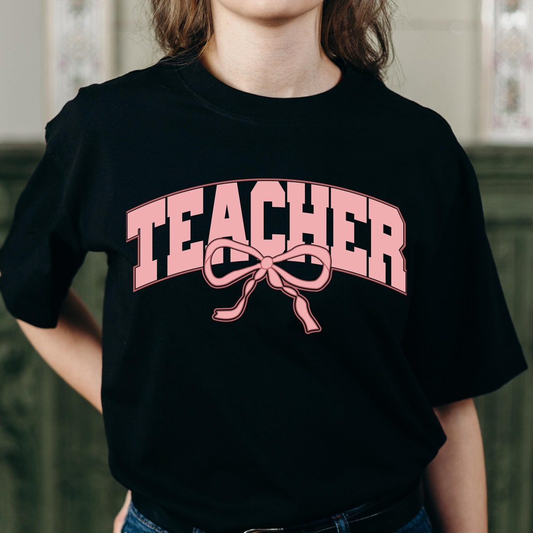 Coquette Teach PNG Teacher Bow Png Teacher Coquette Bow Varsity Teach ...