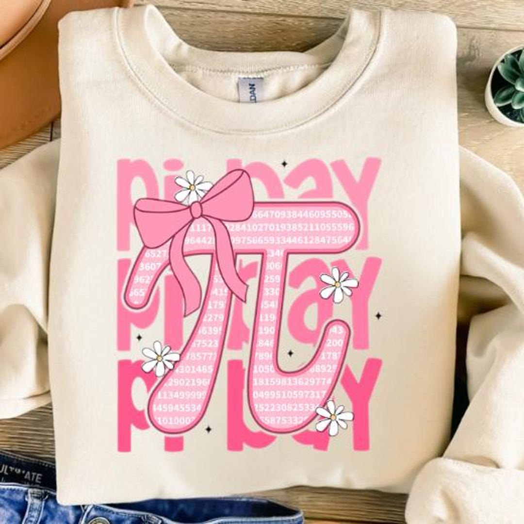 Pink Pi Day Coquette PNG, 3.14 Day Png, Teacher Math Png, Pi Day Bow ...