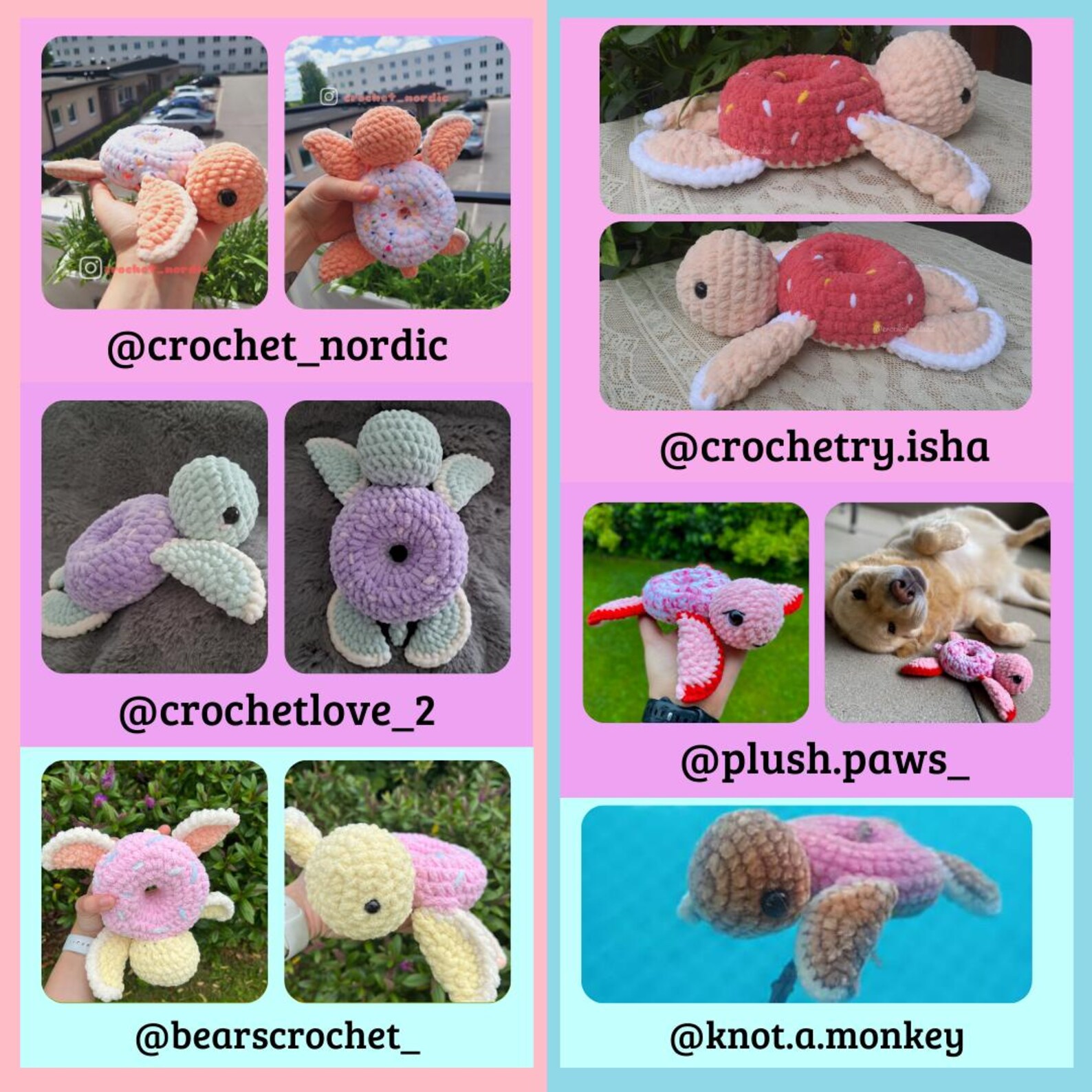 Donut Turtle | LOW SEW | PDF Crochet Pattern - Etsy