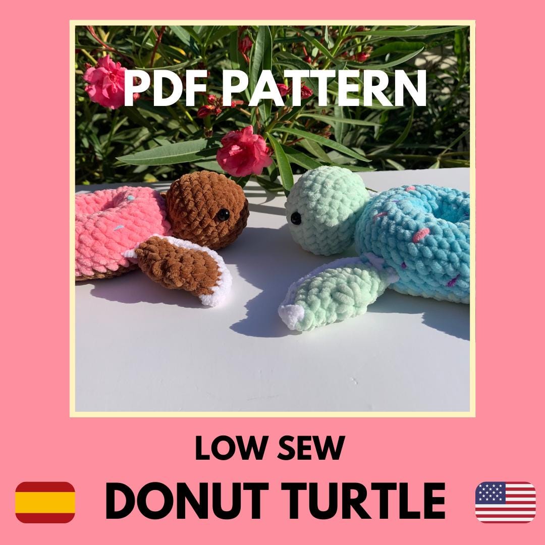Donut Turtle | LOW SEW | PDF Crochet Pattern - Etsy