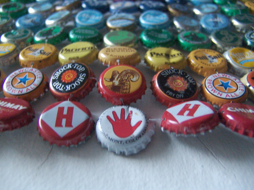 Square Metal Rainbow - Bottle Cap Tapestry - Etsy