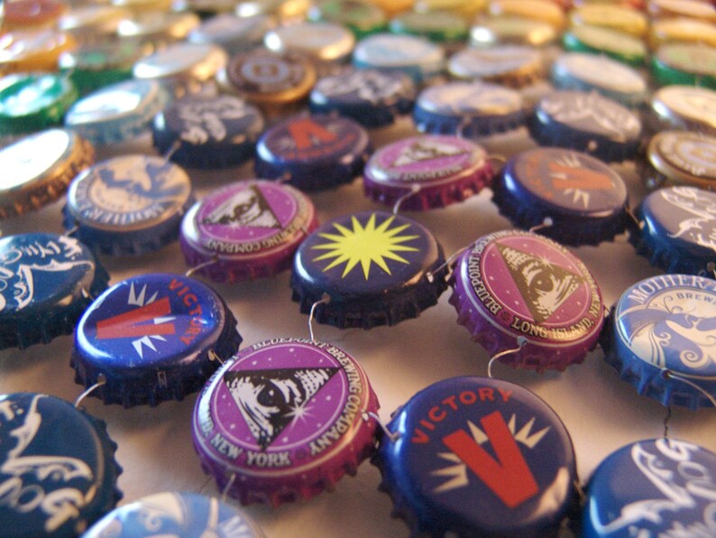 Square Metal Rainbow - Bottle Cap Tapestry - Etsy