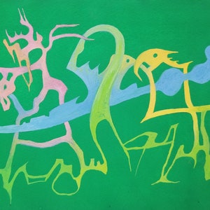 Original Abstract Painting by Emma Cotter - "pink Escape" - Etsy
