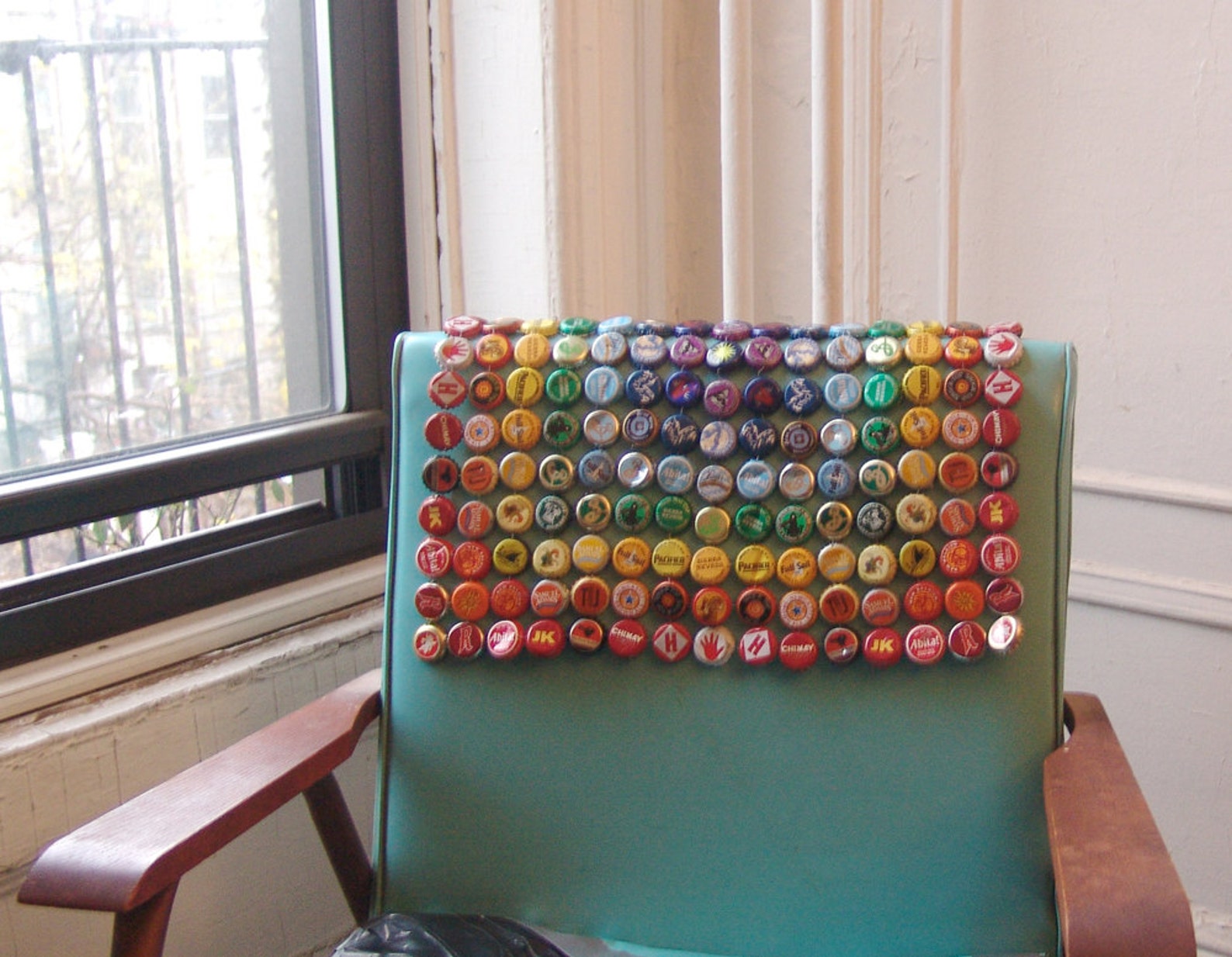 Square Metal Rainbow - Bottle Cap Tapestry - Etsy