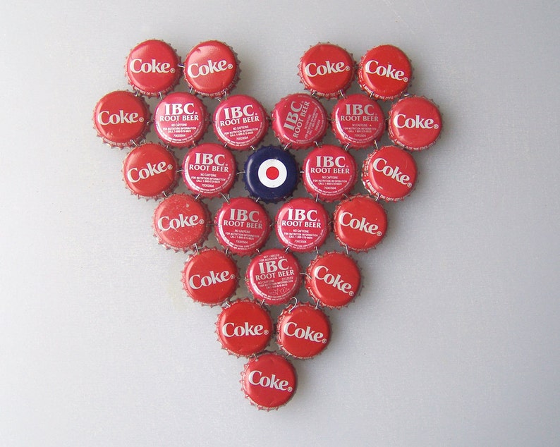 Heart Target - Bottle Cap Trivet - Etsy