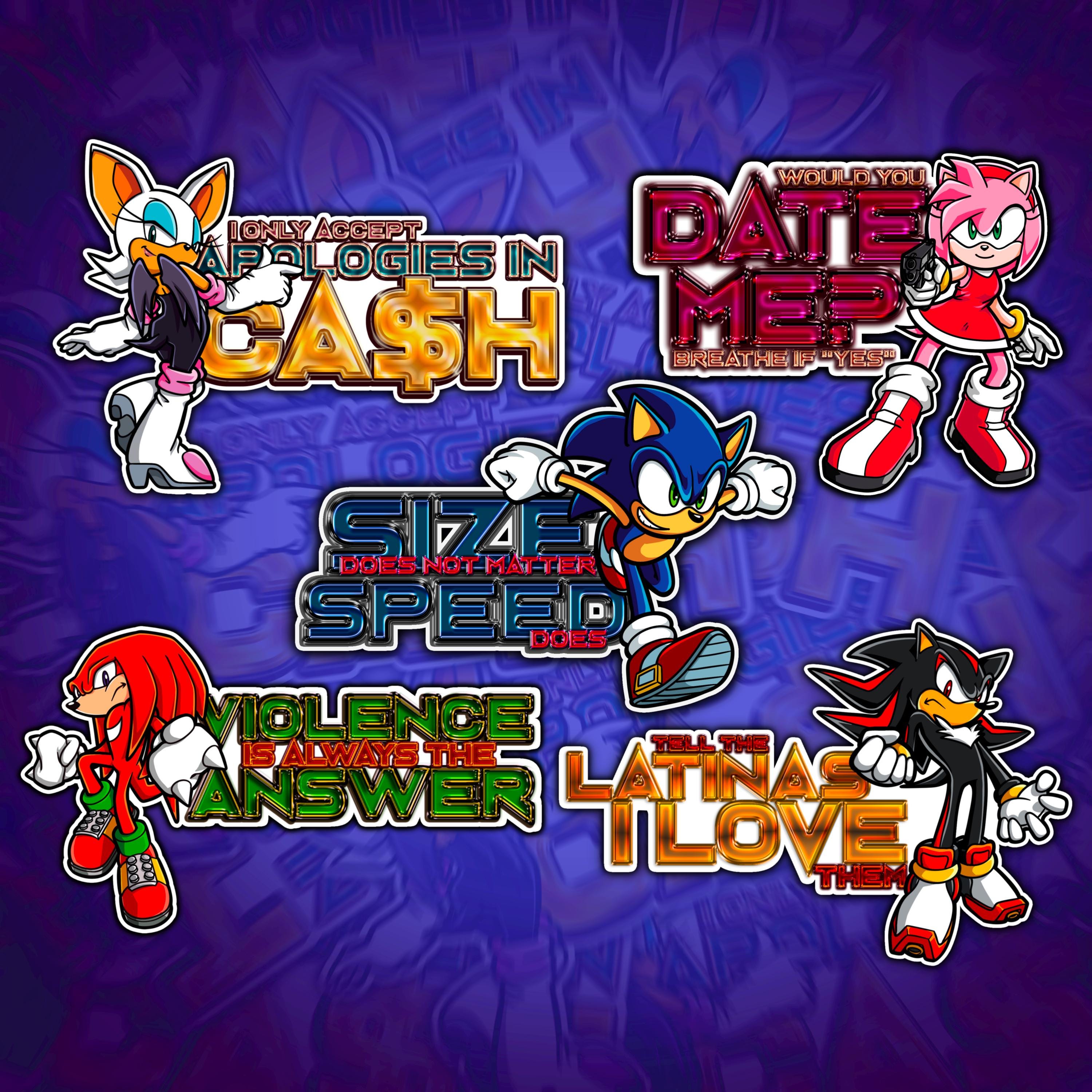 Sonic Sticker Pack Sonic the Hedgehog Vinyl Stickers, Funny Meme Decals ...