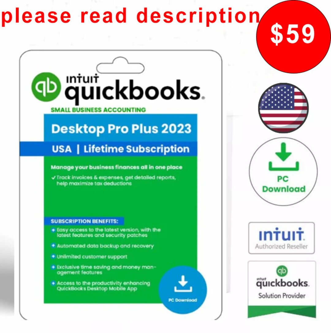 Quickbooks Desktop Pro 2023 for Windows No-subscription - Etsy
