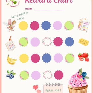 Printable Reward Chart /a4-a5-letter Size Behaviour Chart for Kids ...