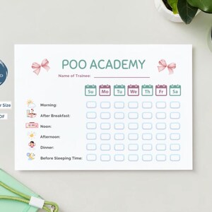 Potty Training Reward Chart / Motivational Potty Chart / Toddler Toilet ...