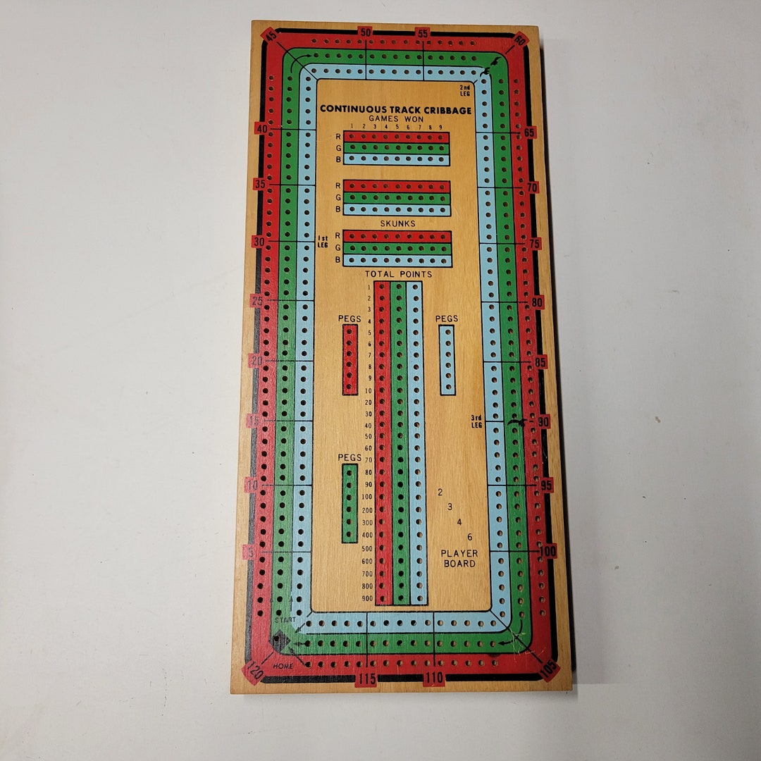 Three Player Cribbage Board by Drueke Blue Chip Game Co - Etsy