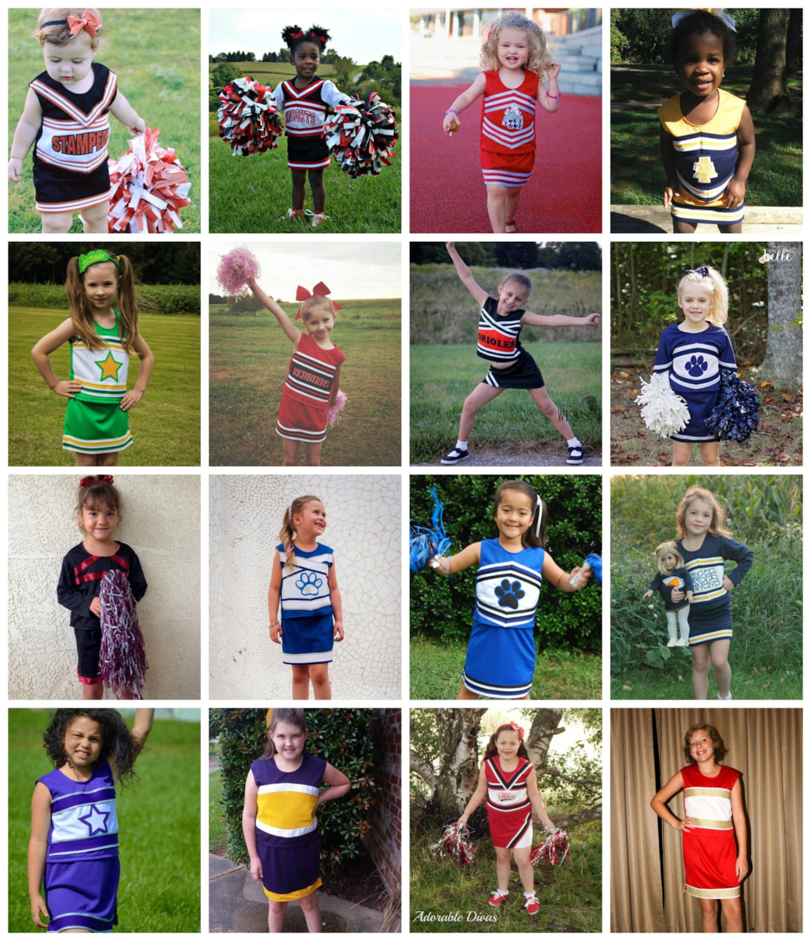 Victory Cheerleading Uniform PDF Sewing Pattern Sizes 1/2 16 - Etsy