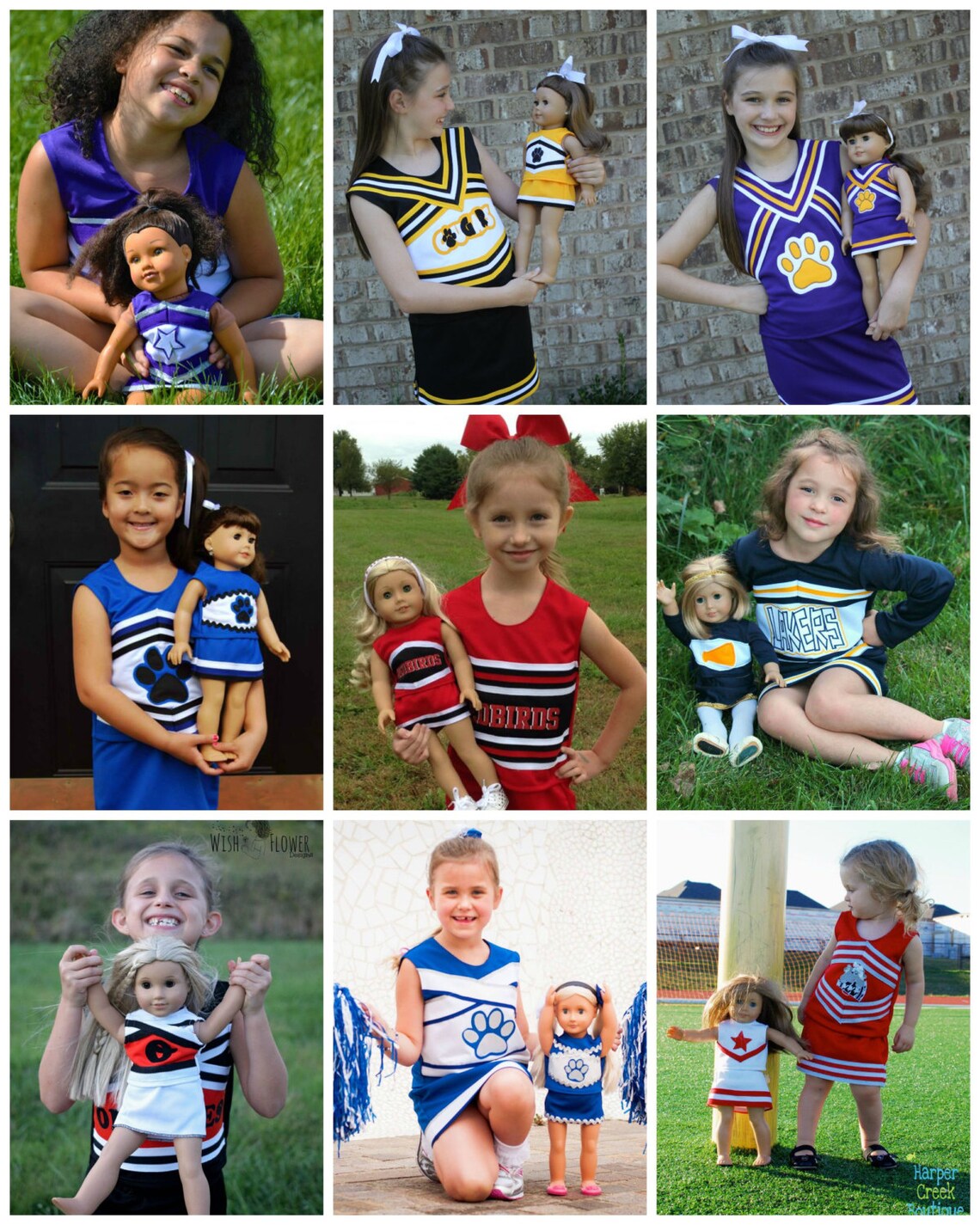 Victory Cheerleading Uniform for DOLLY PDF Sewing Pattern - Etsy
