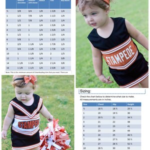 Victory Cheerleading Uniform PDF Sewing Pattern Sizes 1/2- 16 - Etsy