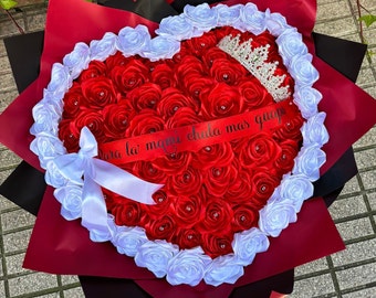 Eternal Roses Bouquet With Daisies, Eternal Roses, Eternal Flowers ...