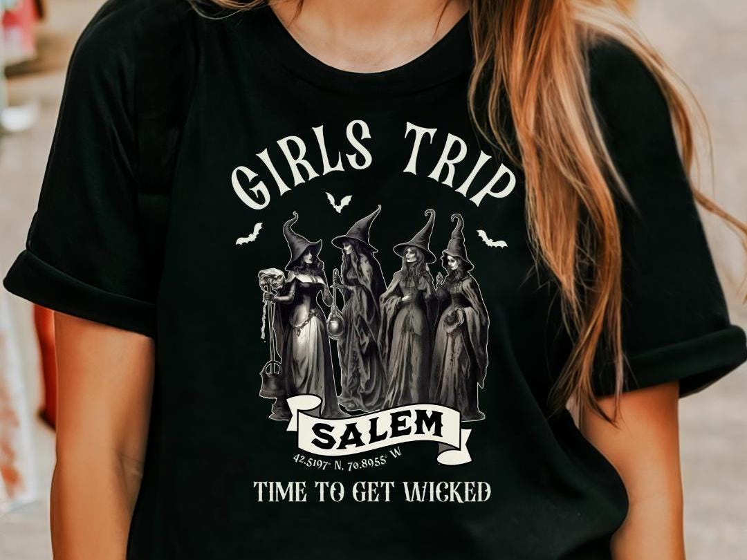 Girls Trip T-shirt, Salem Witch Shirt, Witchy Graphic Tee, Halloween ...