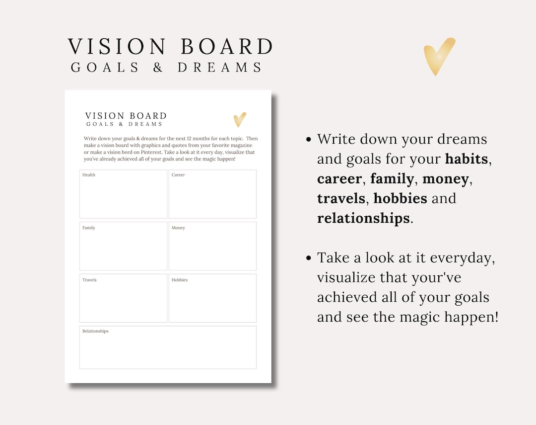Vision Board | Printable - Etsy