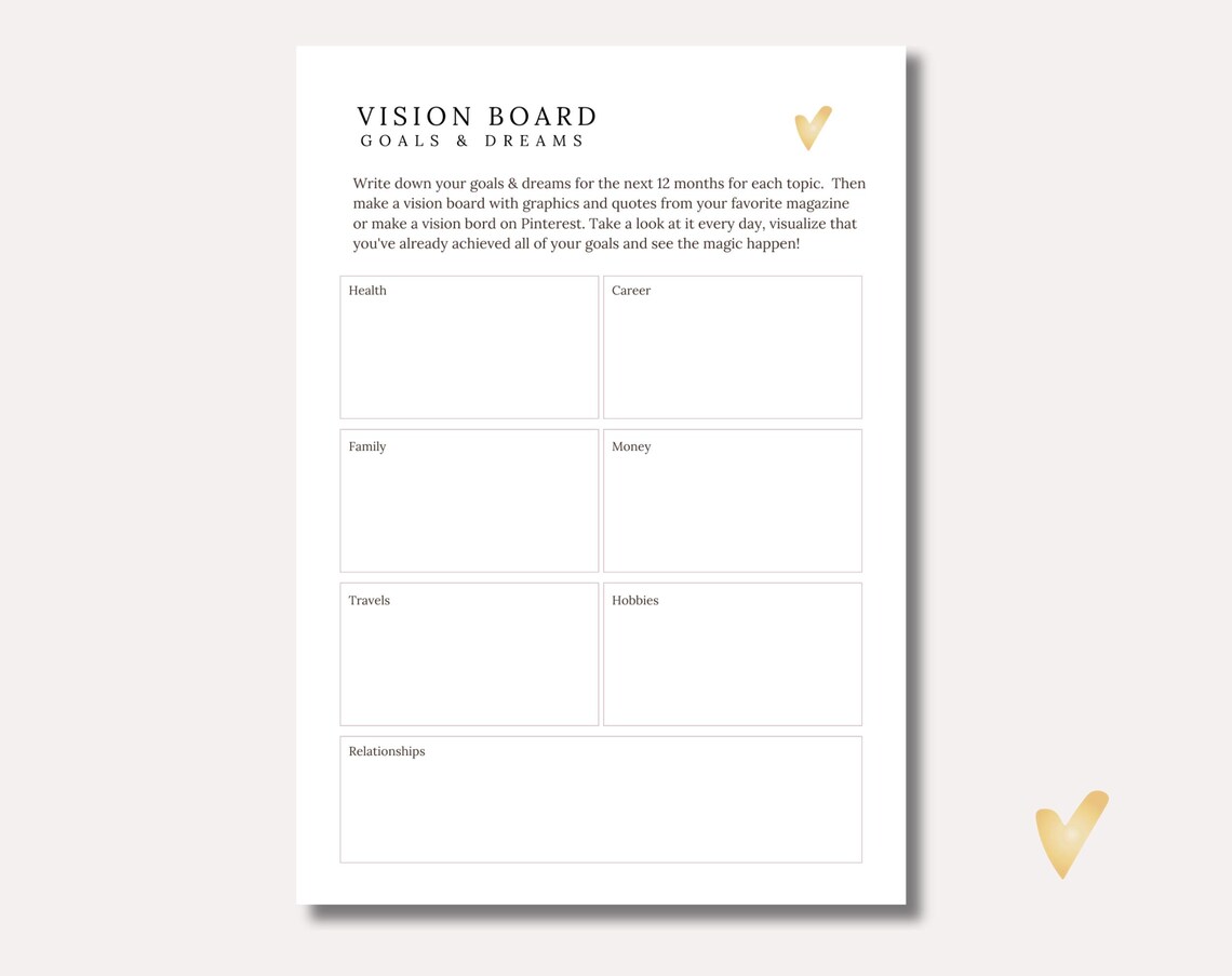 Vision Board | Printable - Etsy