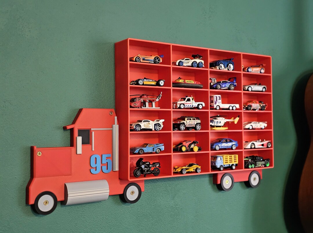 Toy Car Display Shelf Truck Shaped Wall Mounted Matchbox Storage/holder ...