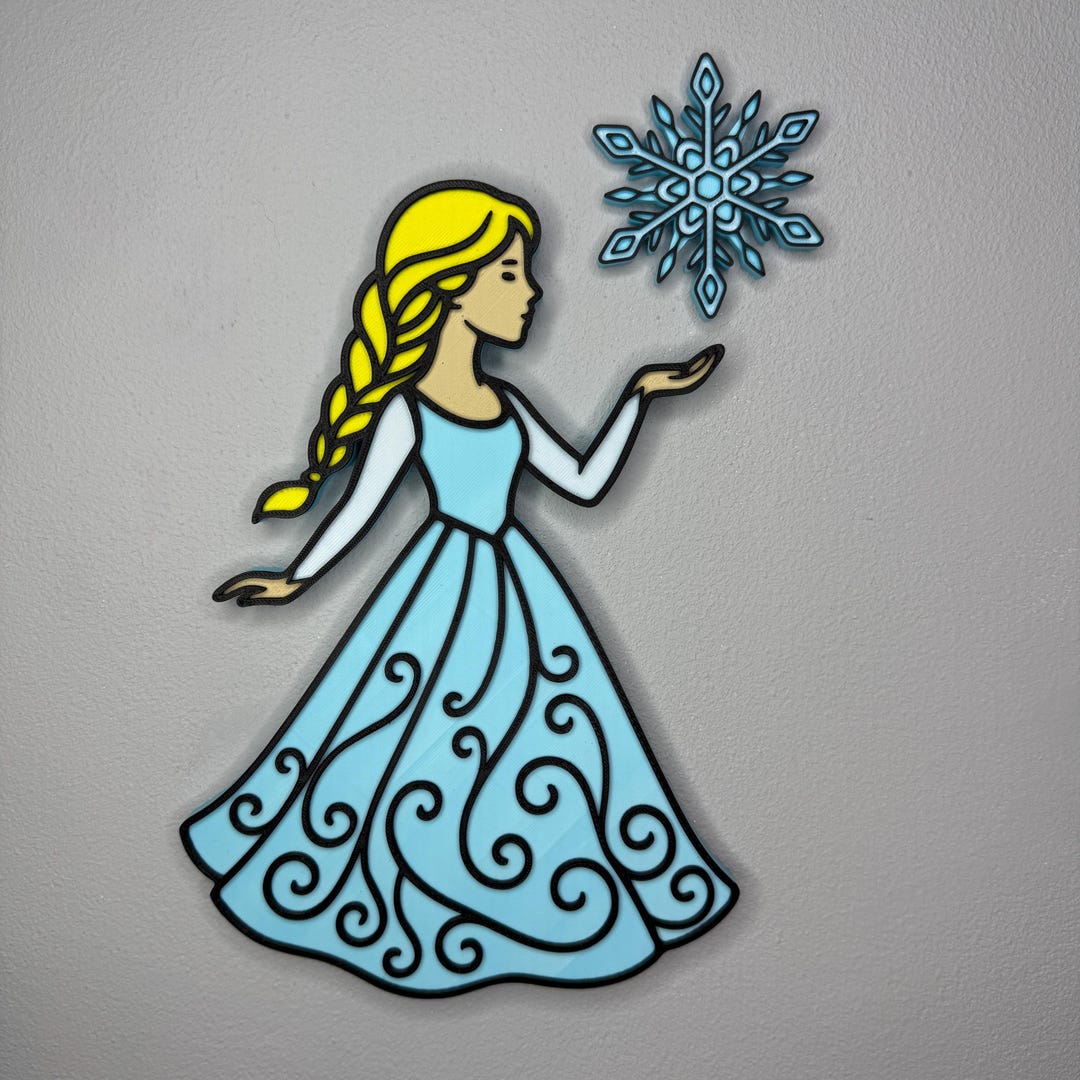 Ice Princess 3D Wall Sign With Snowflake | Girls Bedroom Decor ...