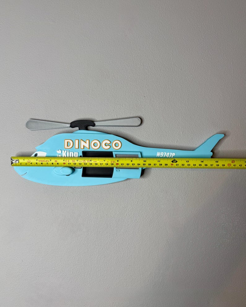 Mater in a Dinoco Helicopter 3D Sign | Disney Cars Inspired | Kids ...
