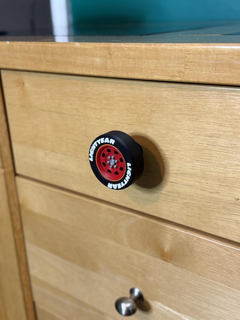 Lightyear Tyre Dresser Drawer Door Knobs | Disney Cars Inspired | Kids ...