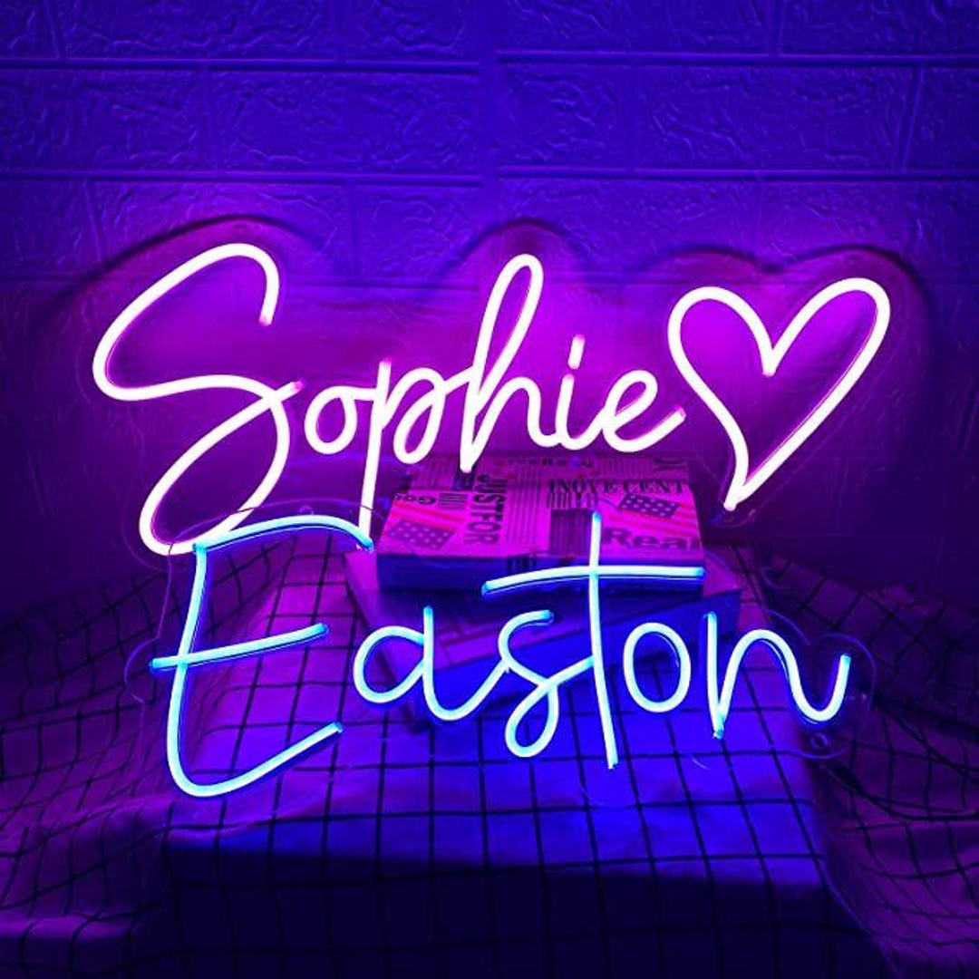 Wedding Neon Sign, Custom Neon Sign, Personalized Neon, Engagement Sign ...