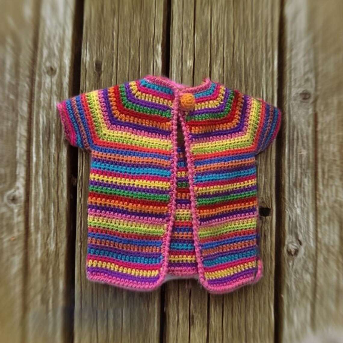 Colorful Baby Vest Crochet Pattern Tutorial PDF - Easy DIY Baby Clothes ...
