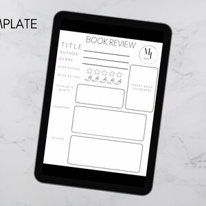 Printable Book Review | Book Review Template | PDF Download | Reading ...