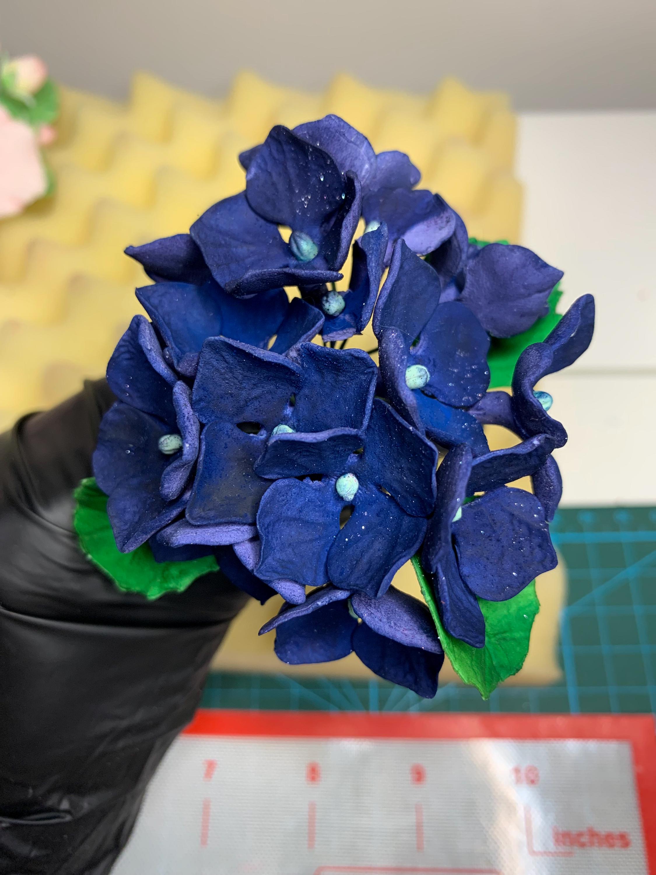 Handmade Hydrangea Sugar Flower Cake Topper 15 Flowers. Gum Paste ...