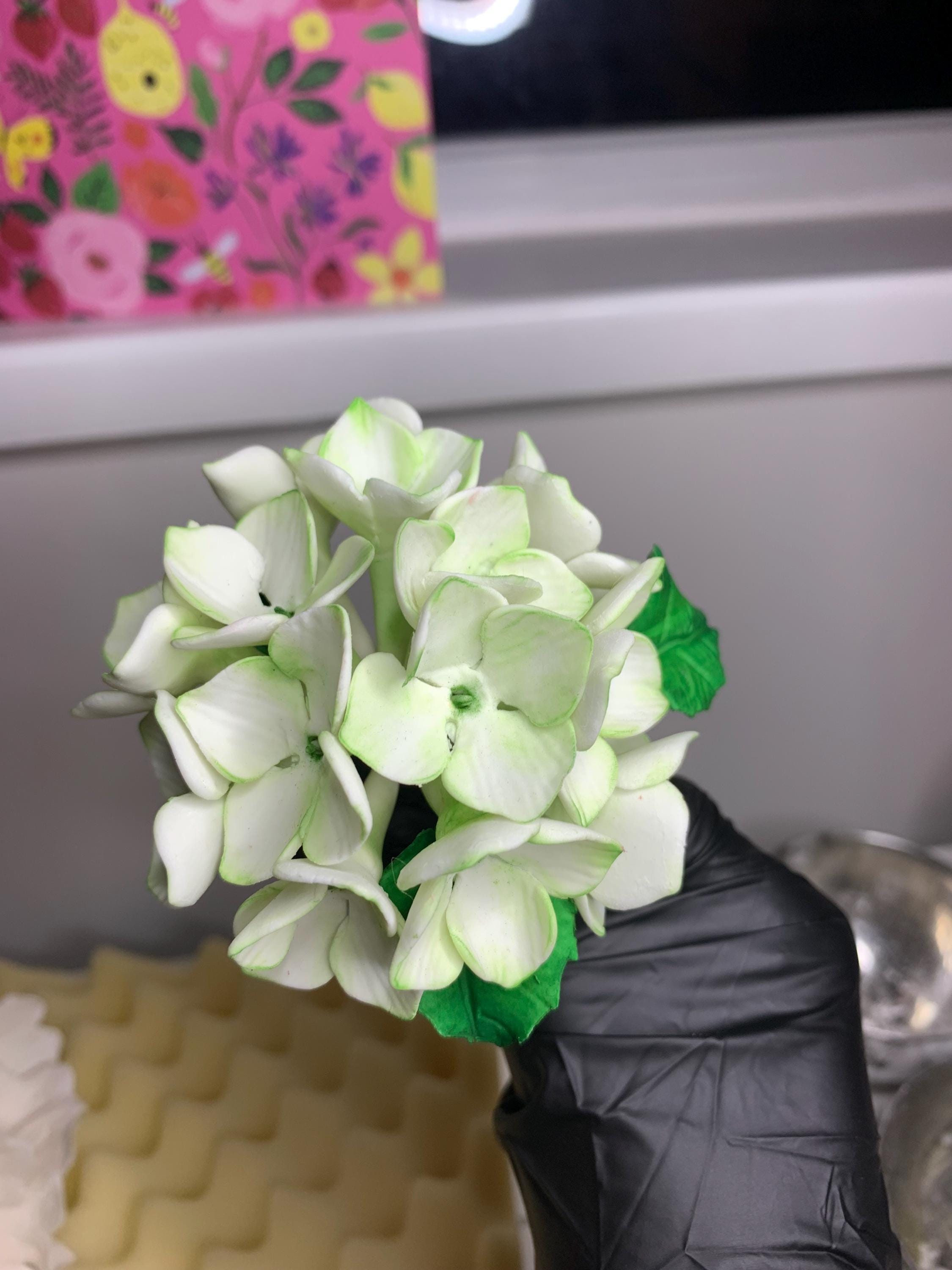 Handmade Hydrangea Sugar Flower Cake Topper 15 Flowers. Gum Paste ...
