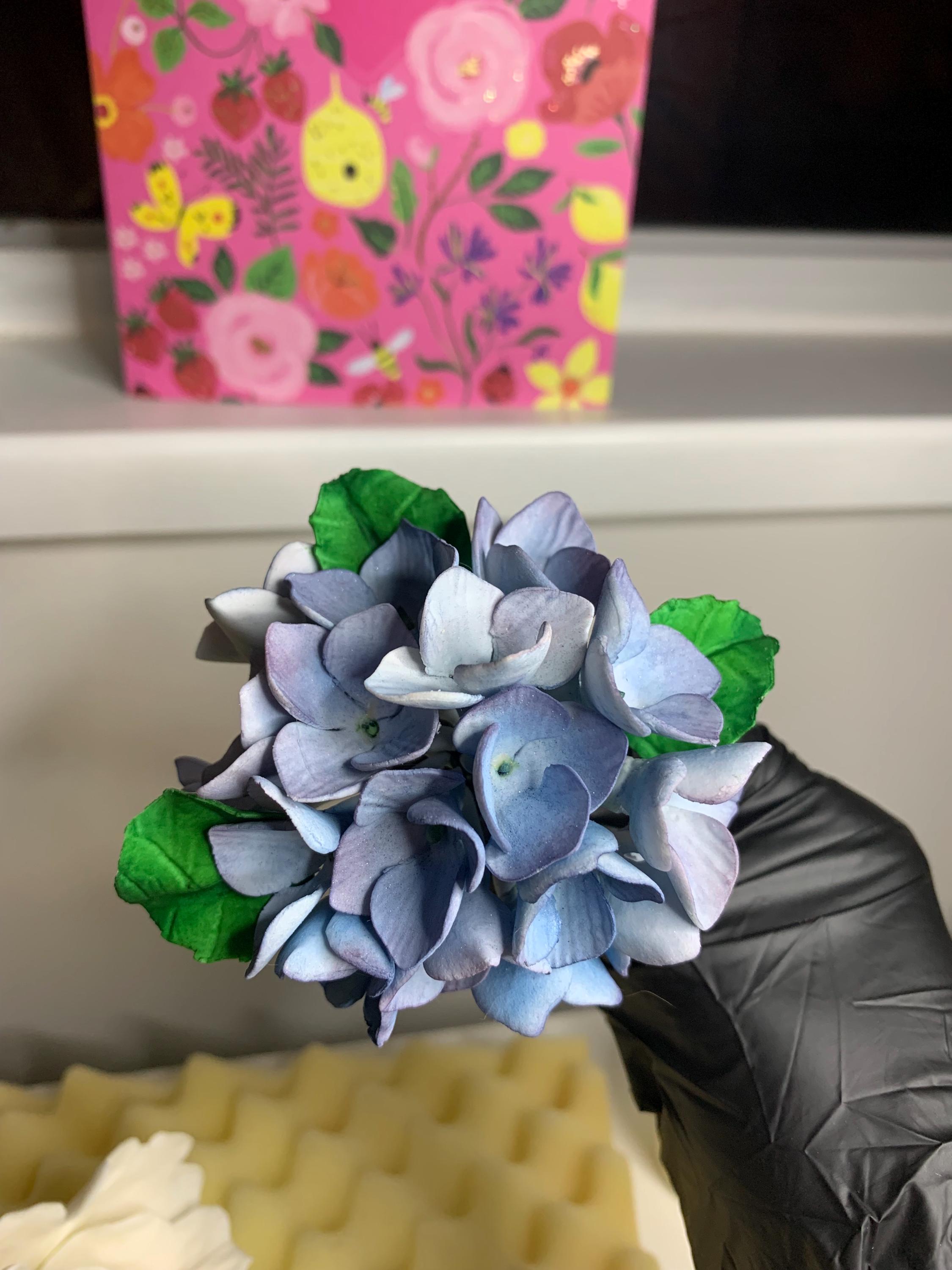 Handmade Hydrangea Sugar Flower Cake Topper 15 Flowers. Gum Paste ...