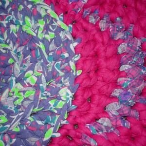 Pink and Purple Flower Rag Rug a - Etsy