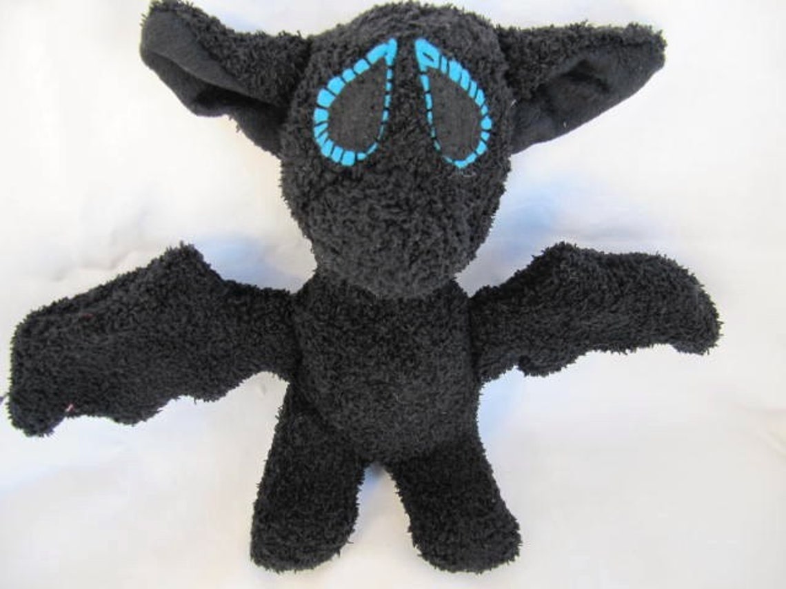 Sockimamy Sock BAT With Blue Eyes, Stuffed Bat, Halloween, Nocturnal ...
