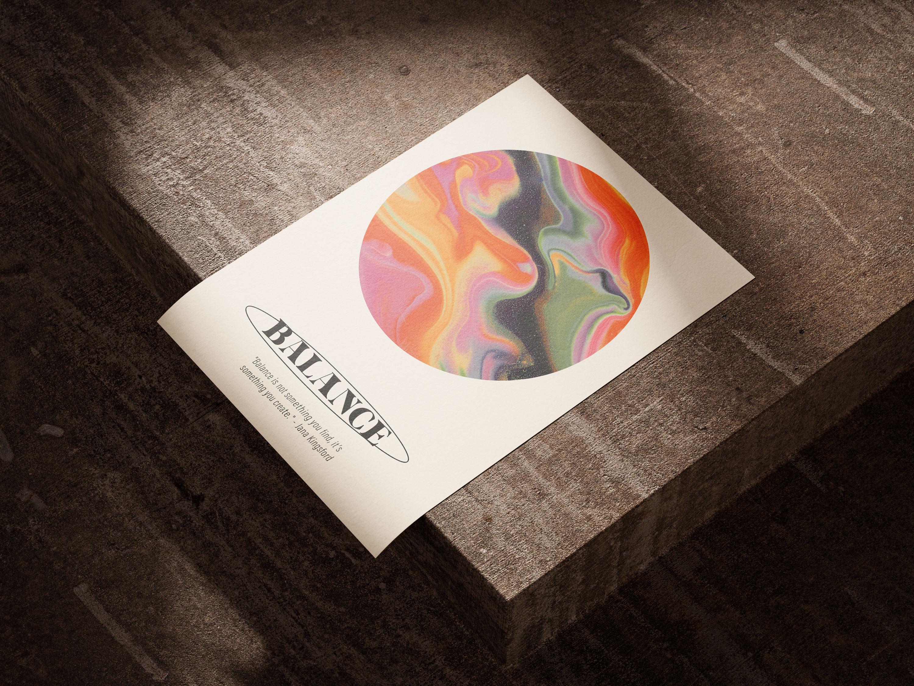 Balance Poster, Mental Health Poster, Wellness Print, Mindful Wall Art ...