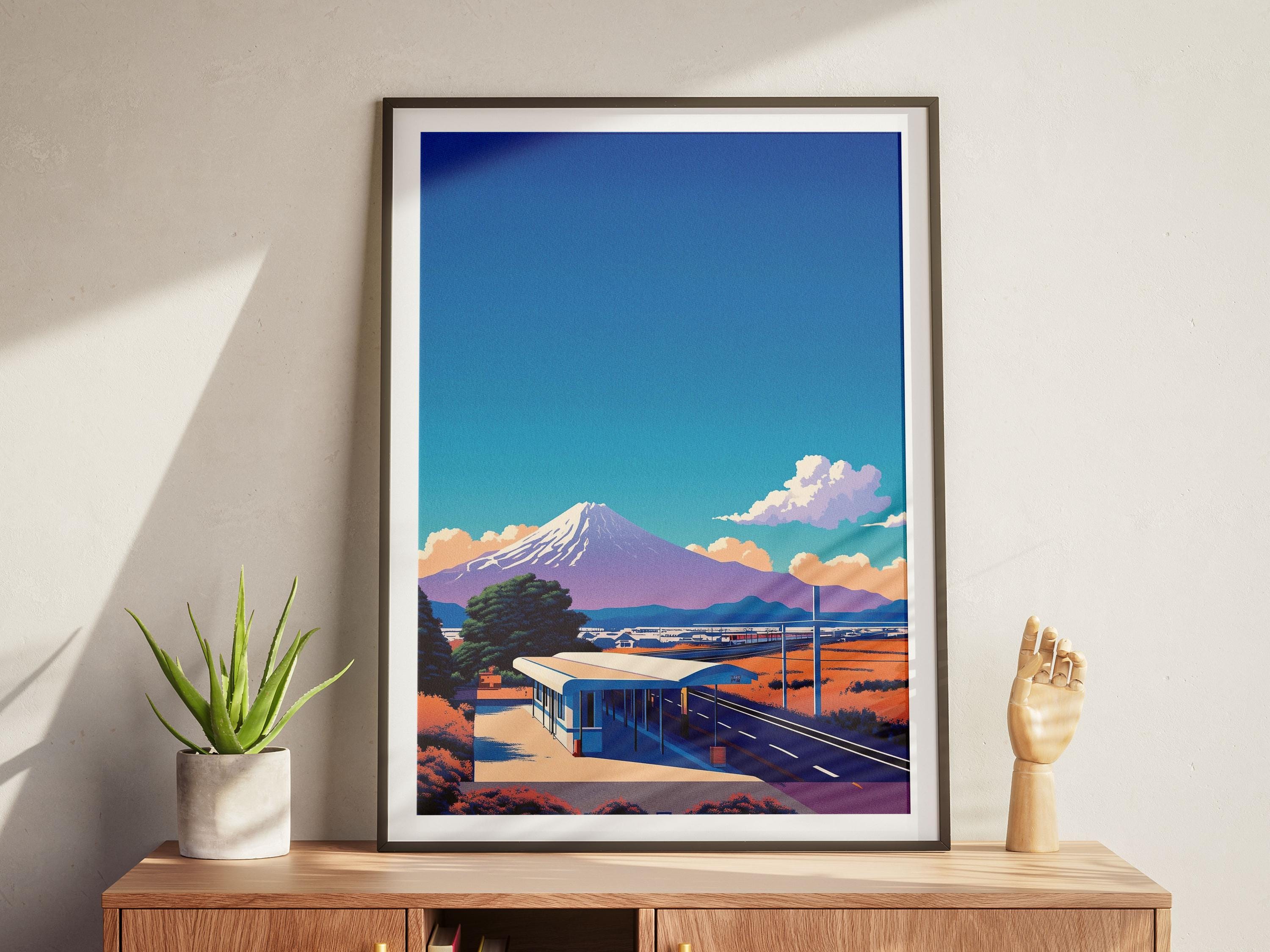 Mt Fuji Wall Art, Japan Wall Art, Modern Japanese Wall Art, Minimal ...