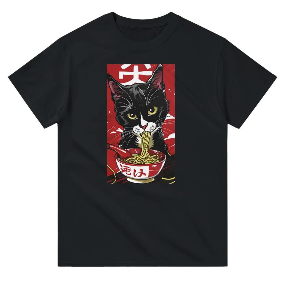 Japanese Writing T-shirt, Cool Japanese Design, Japanese Cat, Kanji ...