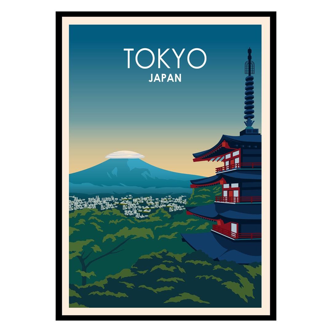 Tokyo Mt Fuji Poster - Etsy