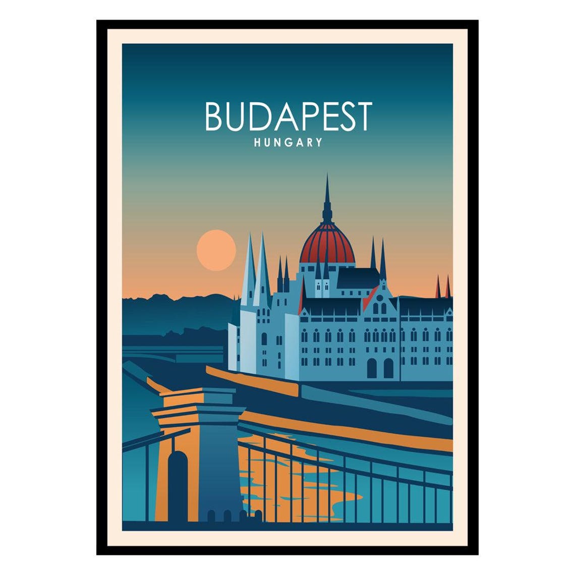 Budapest Poster - Etsy