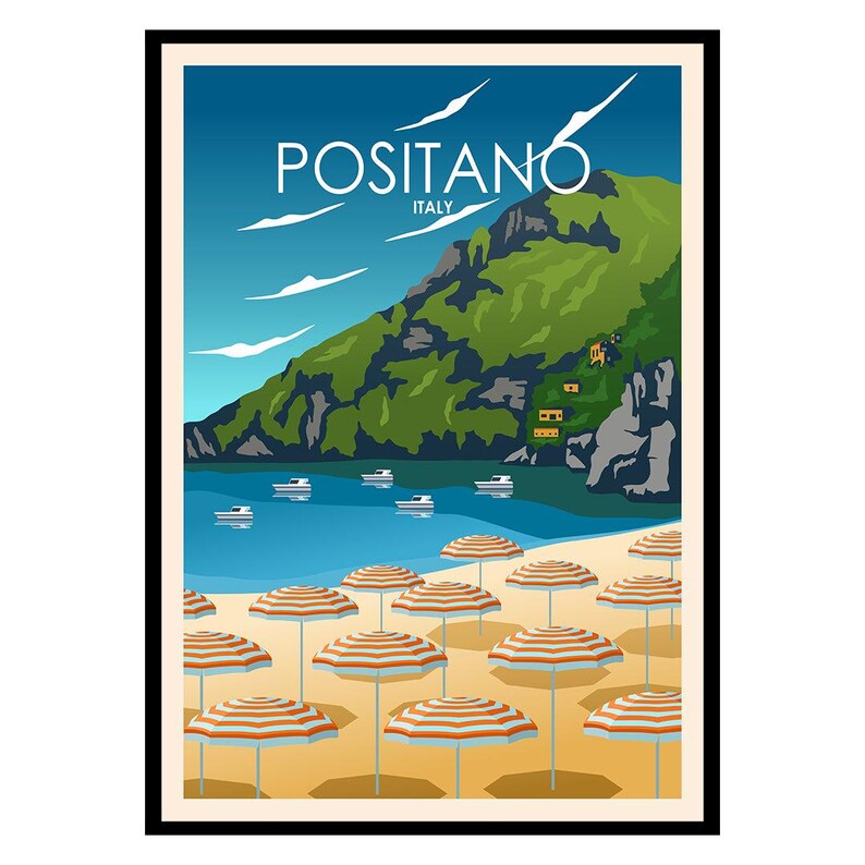 Positano Amalfi Coast Poster - Etsy