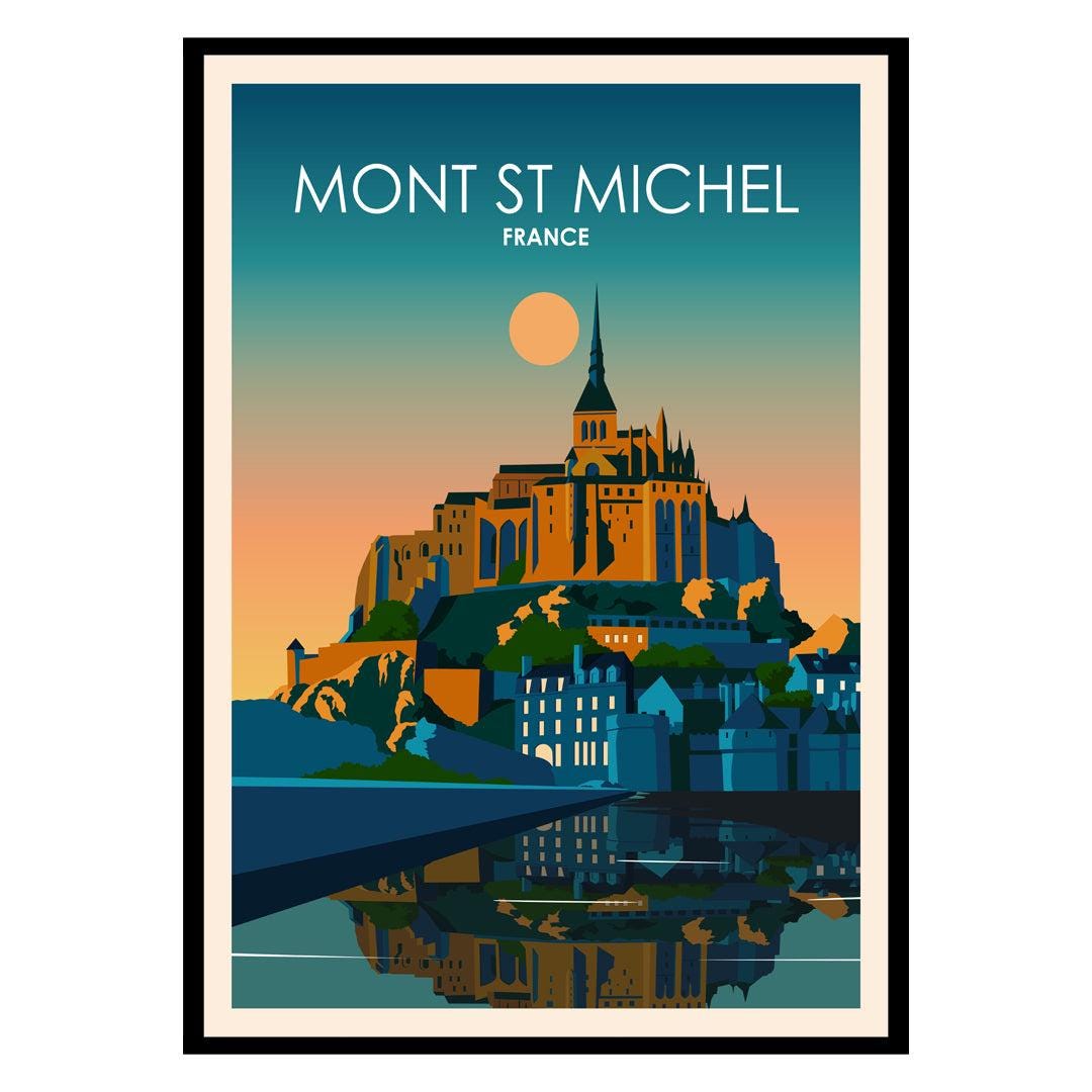 Mont St Michelle France Poster - Etsy