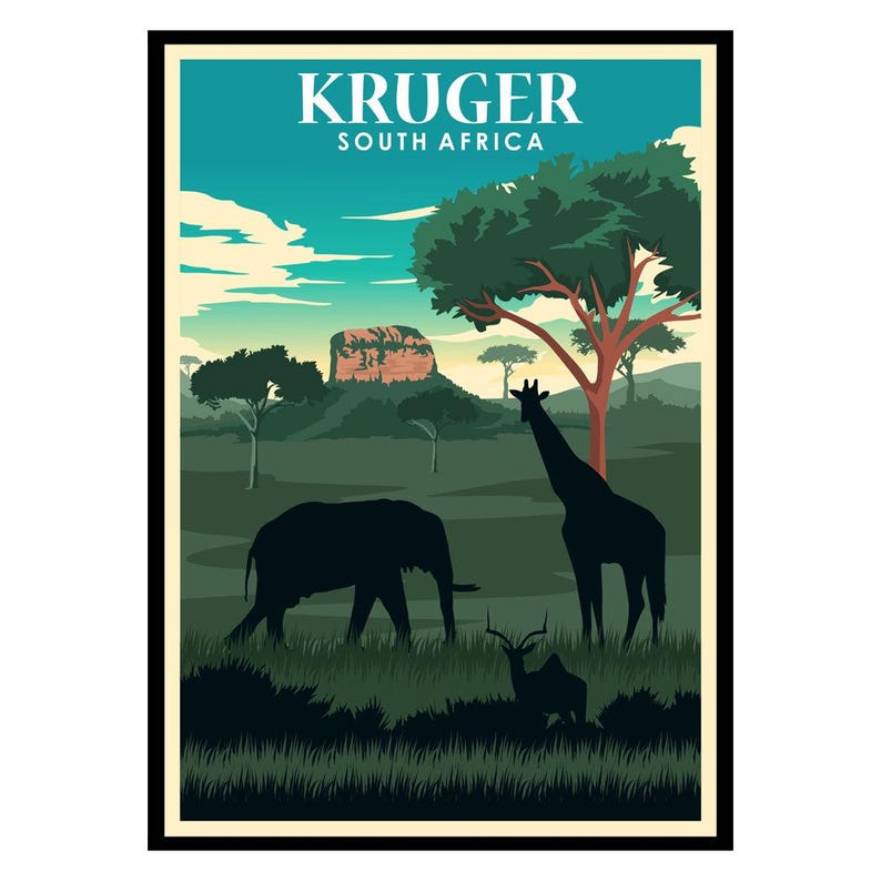 Kruger National Park Poster - Etsy