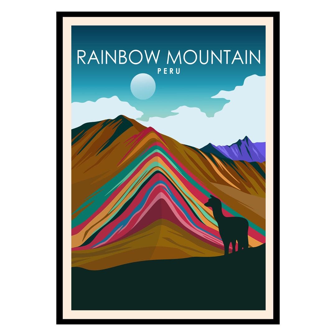 Rainbow Mountain Poster - Etsy