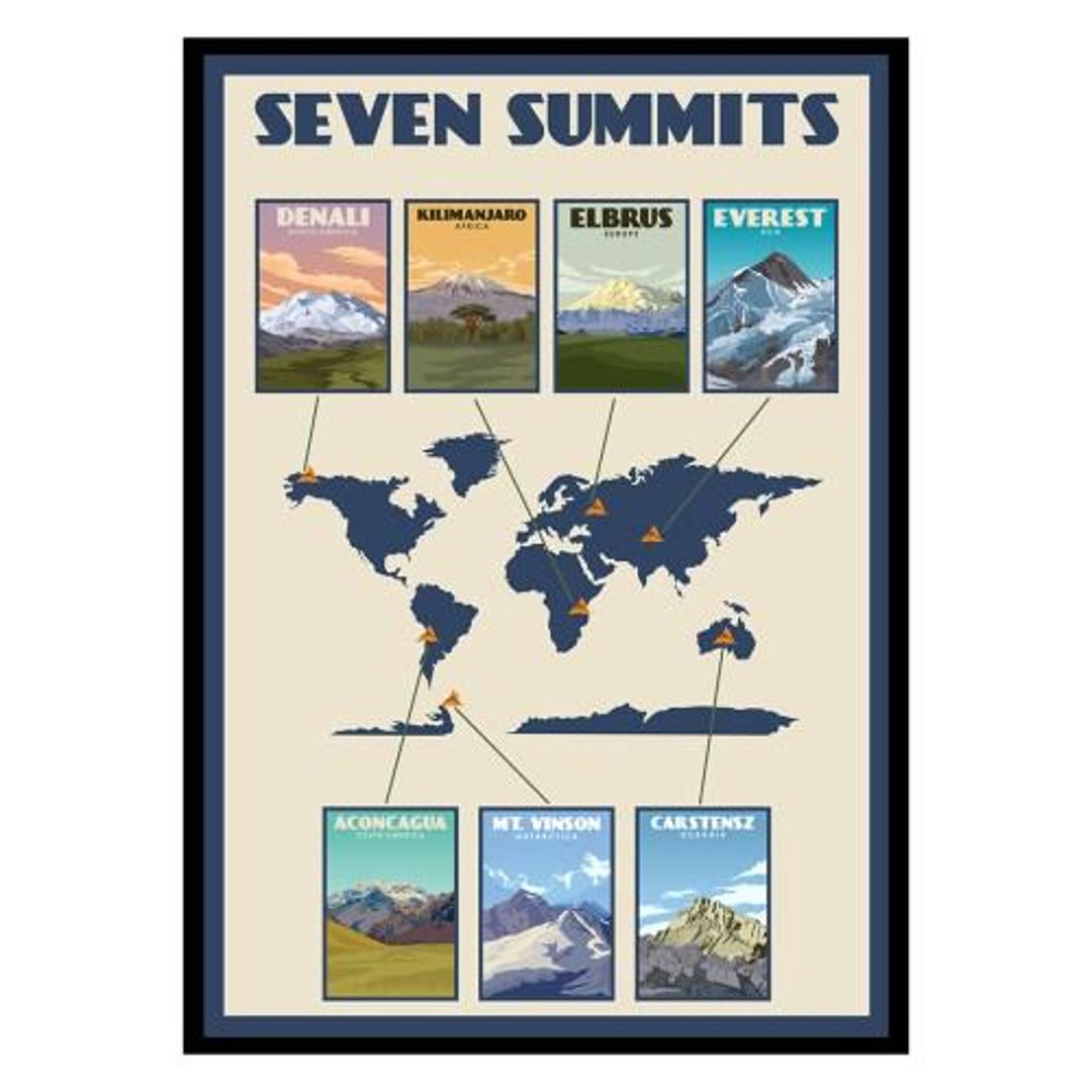 Seven Summits Poster - Etsy
